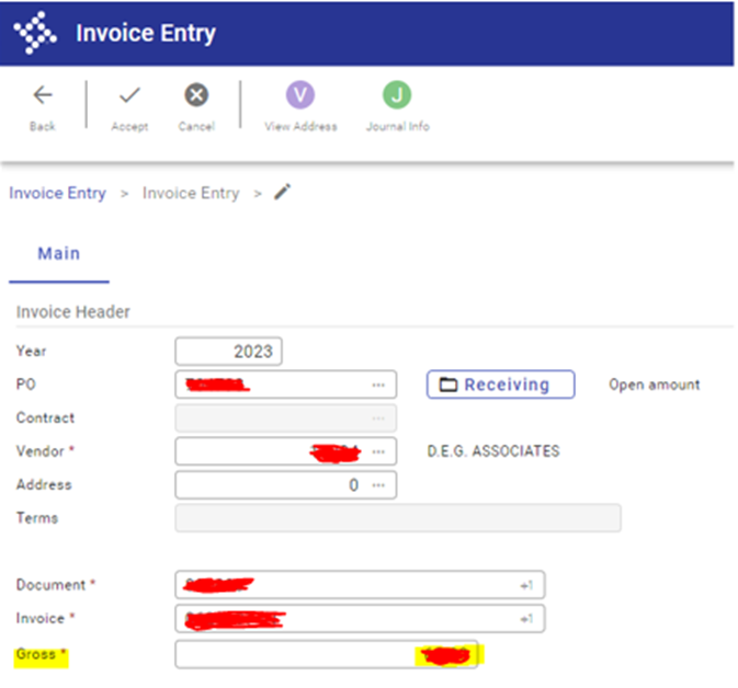 How to do an Invoice Entry in MUNIS – City of Fall River