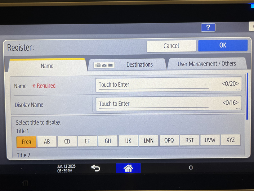 How to Add a User and Scan Folder on RICOH IM C2500 Printer – City of ...