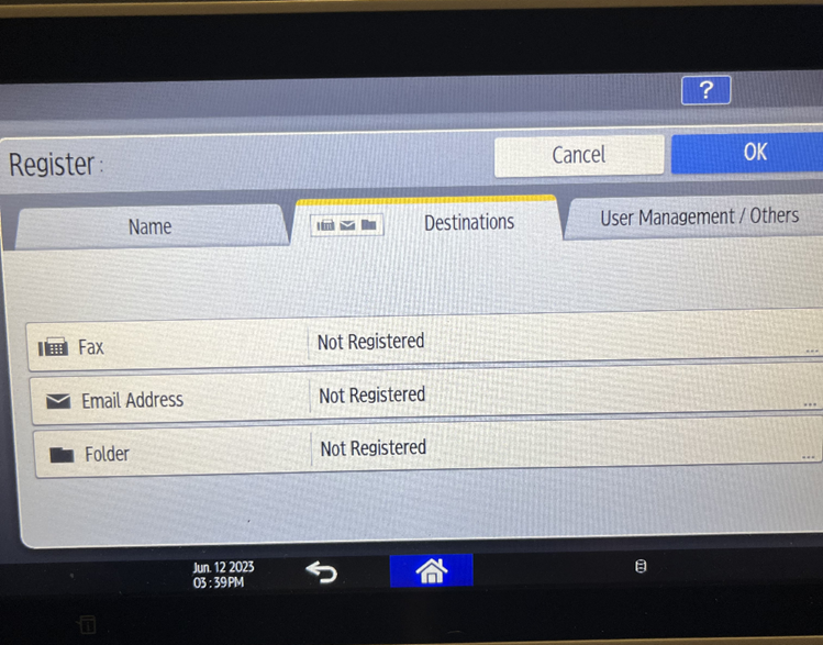 How to Add a User and Scan Folder on RICOH IM C2500 Printer – City of ...
