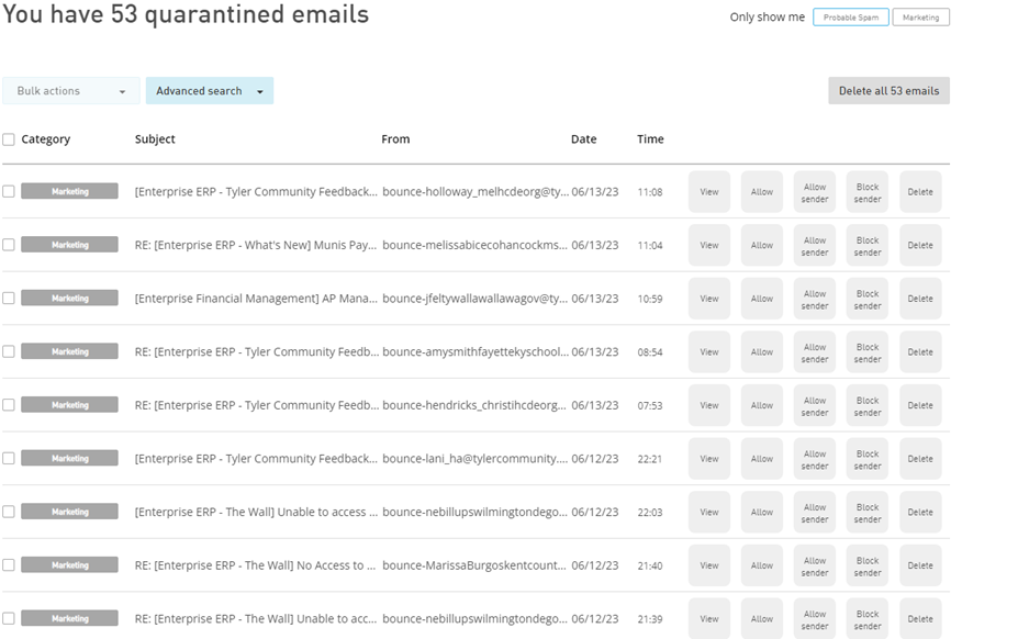 How to Manage A User’s Quarantine Emails – City of Fall River